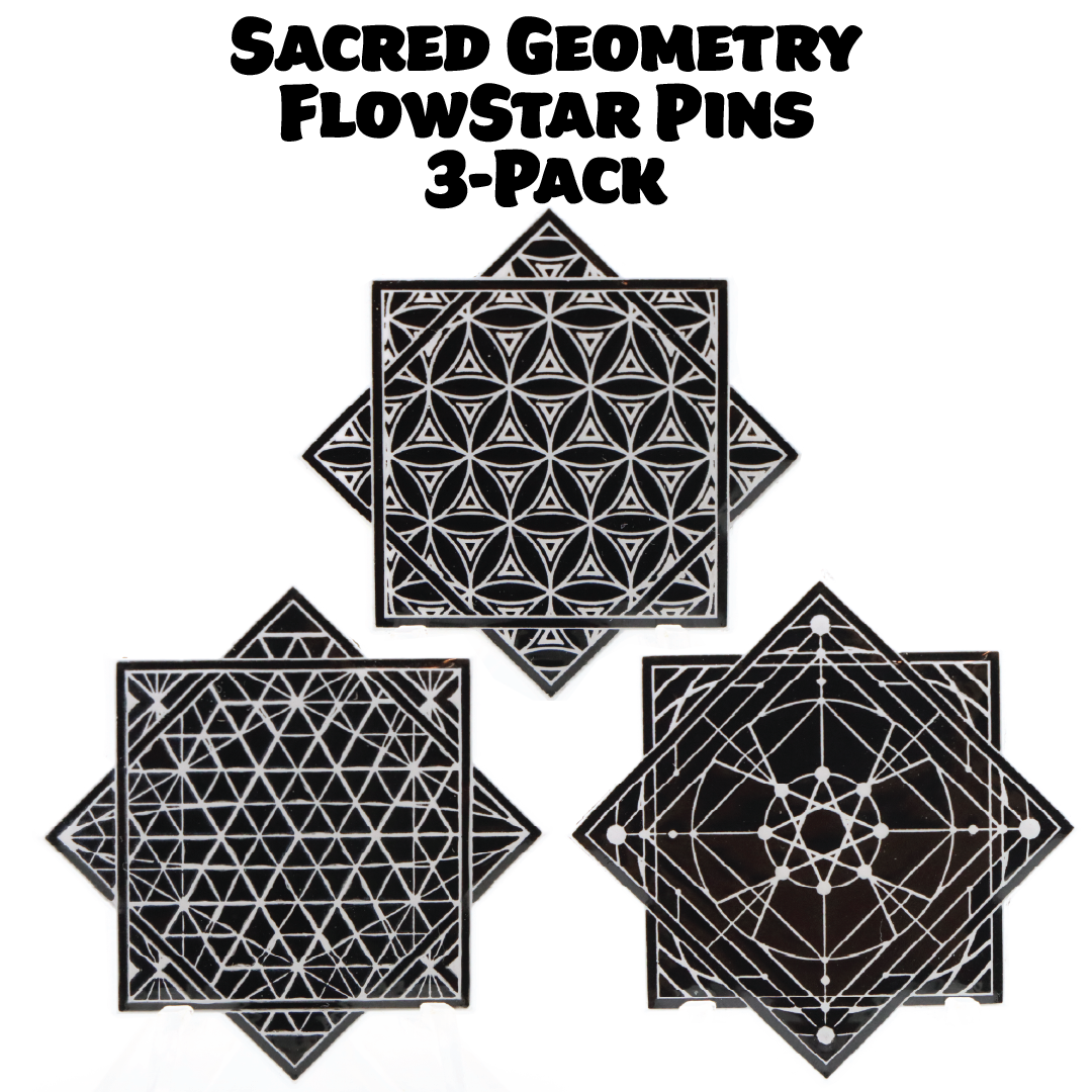 Sacred Geometry Lapel Pin 3 Pack – ForeverFlow